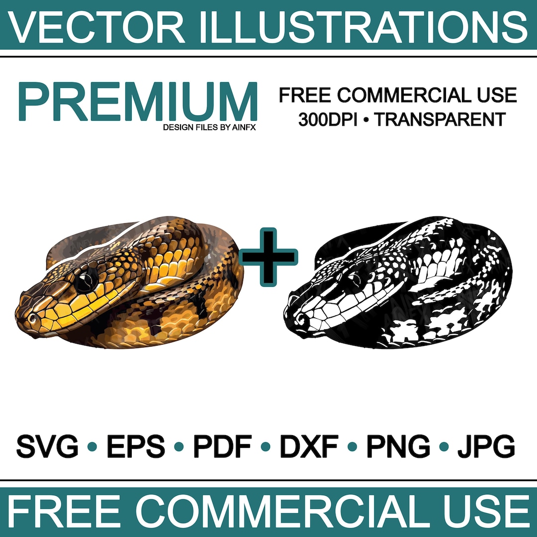 Silent Coil: the Charm of the Snake, Svg, Eps, Pdf, Dxf, Png, Jpg ...