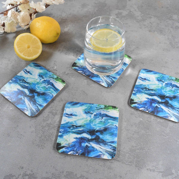 Blue Coasters - Etsy UK