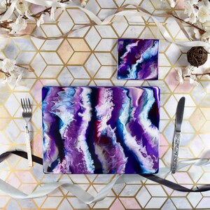 Abstract Purple Placemats and Drinks Coasters in ANY SIZE - Etsy