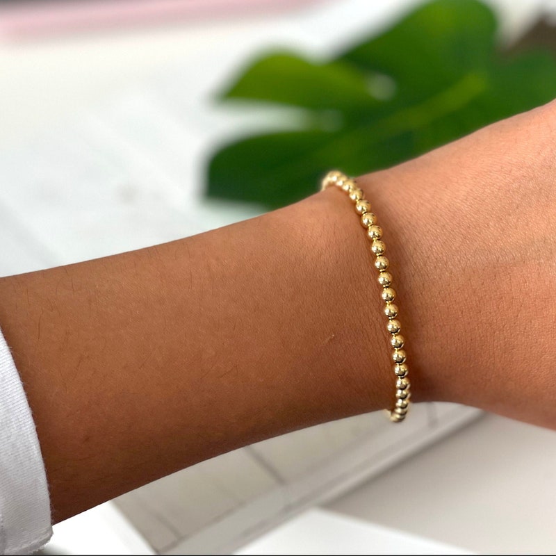 Gold Bead Bracelet - Etsy