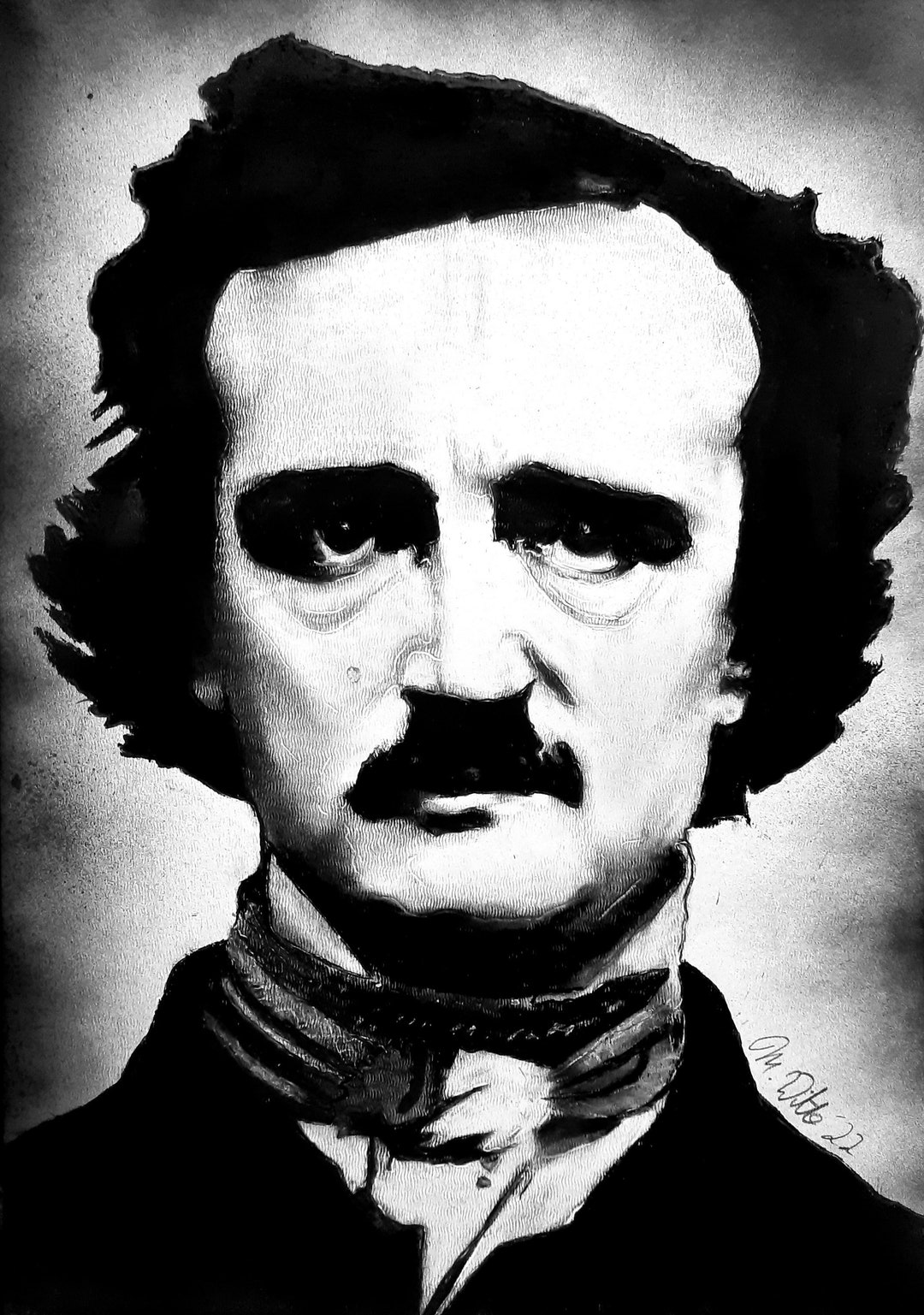 Professional Art Print Edgar Allan Poe Portrait Different Sizes - Etsy