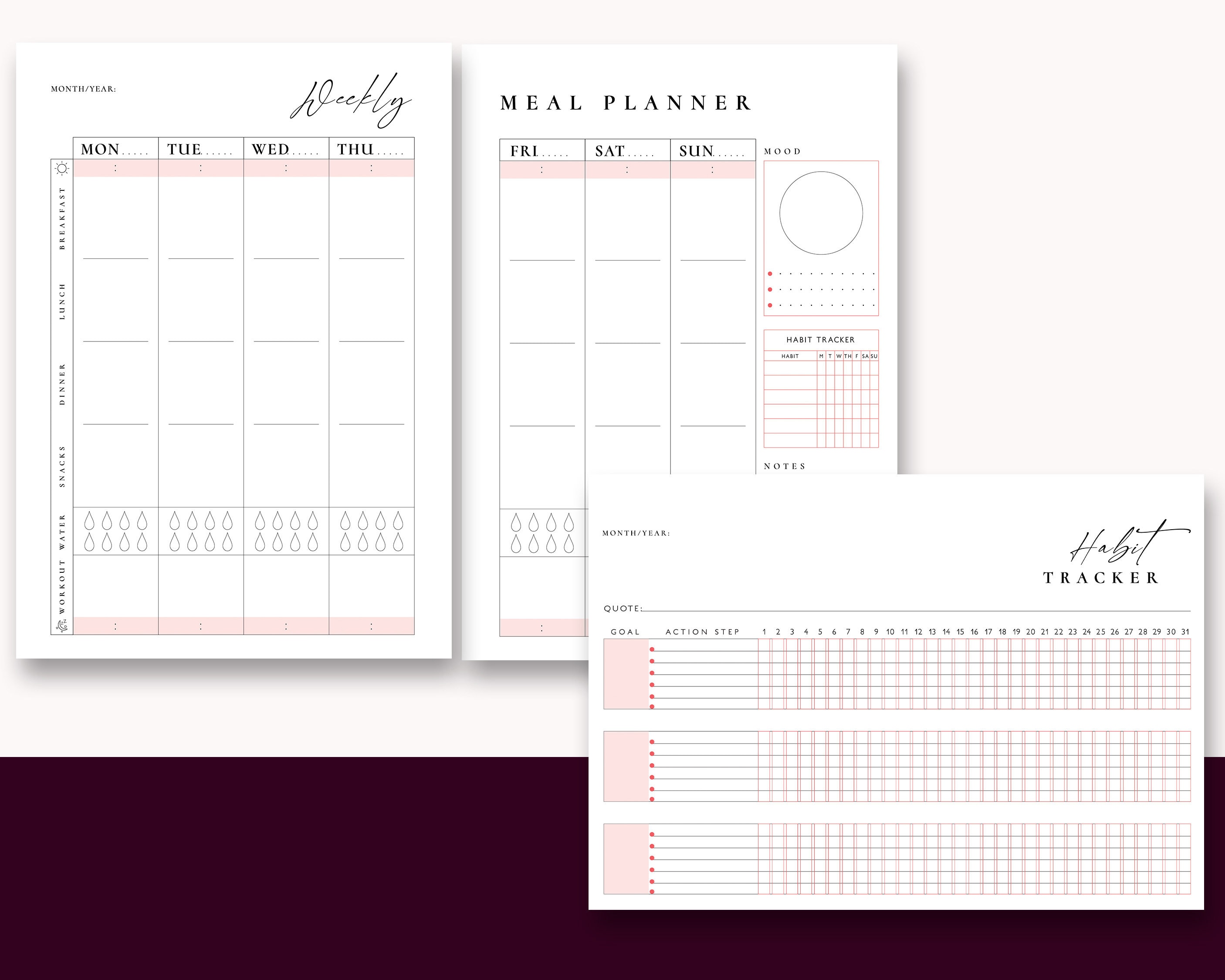 Student Planner Template College Planner sample examples templates wa ...