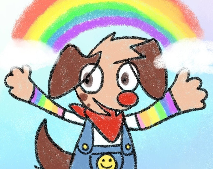 Custom Crayon Drawing Furry Art Badge Commission - Etsy