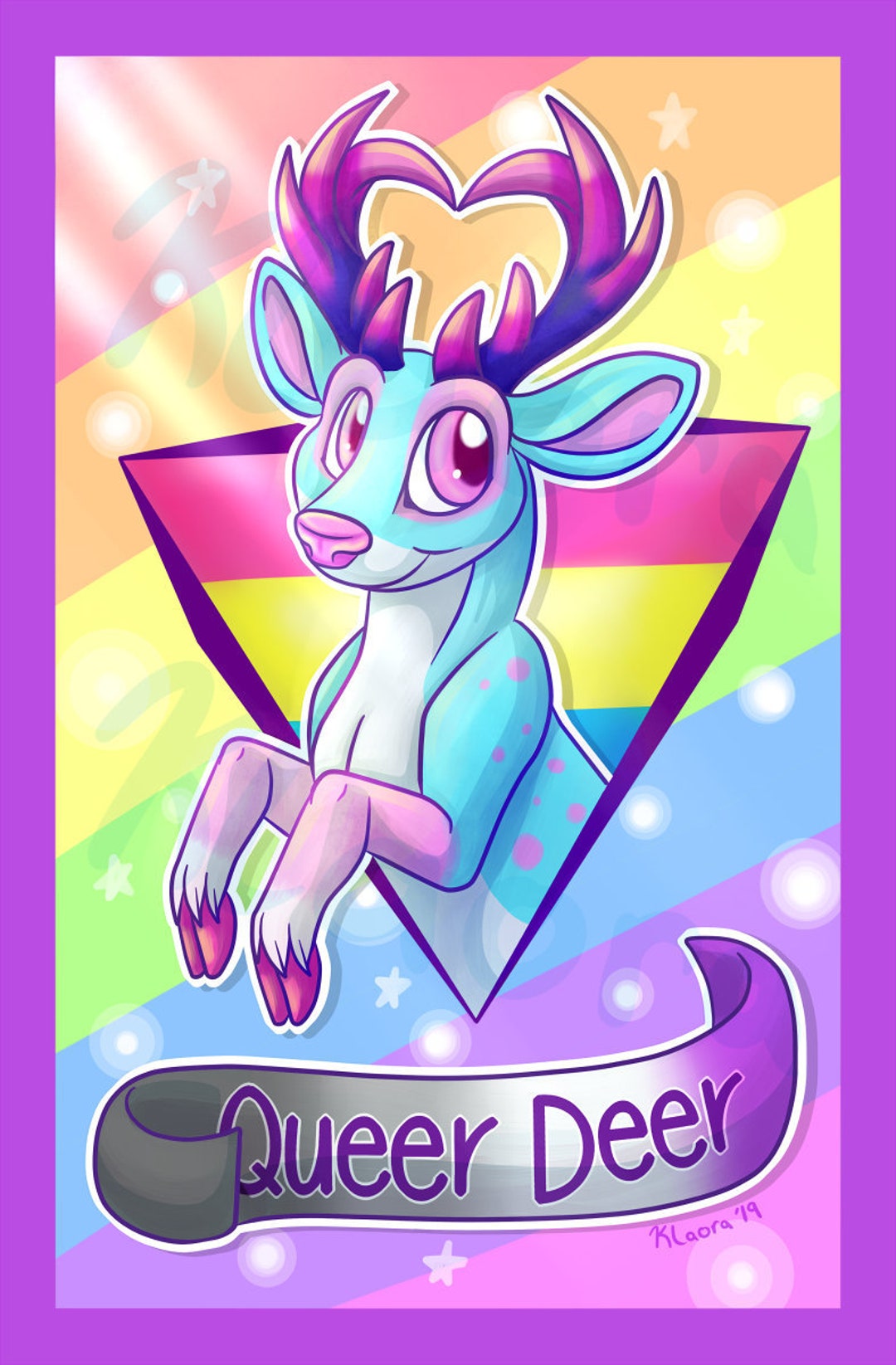 Queer Deer Gay Trans Bi Pan Ace Pride Poster Print - Etsy