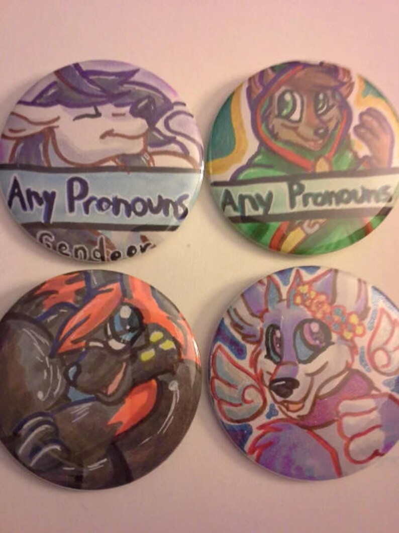 Custom Furry Fursona Button Pin Traditional Commission - Etsy