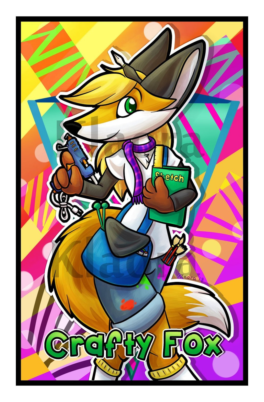 Crafty Fox Furry Art 11x17 Poster Print - Etsy