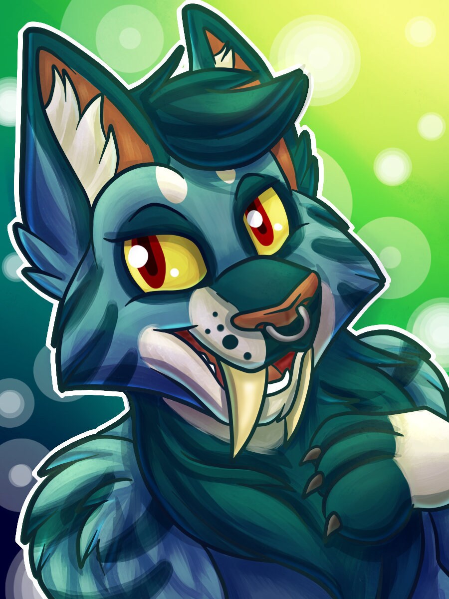 Custom Full Color Furry Bust Headshot Icon Commission | Etsy UK