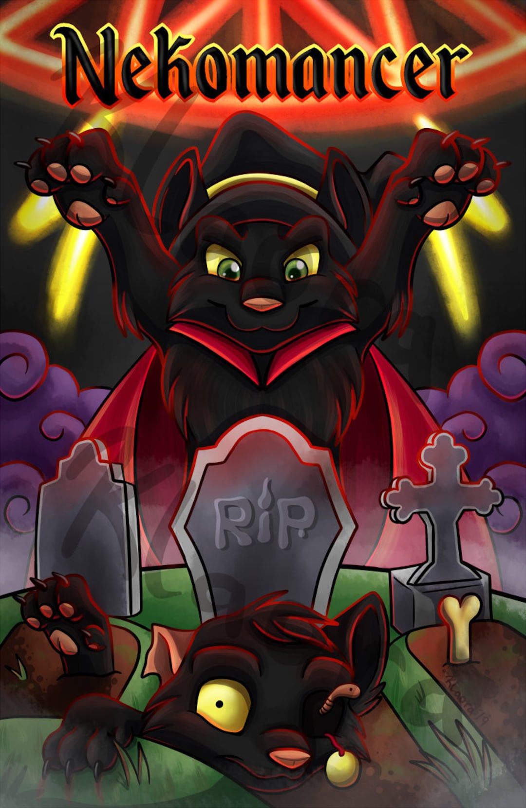 Nekomancer Cat Neko Necromancer Sorcerer Dungeons and Dragons Dnd ...