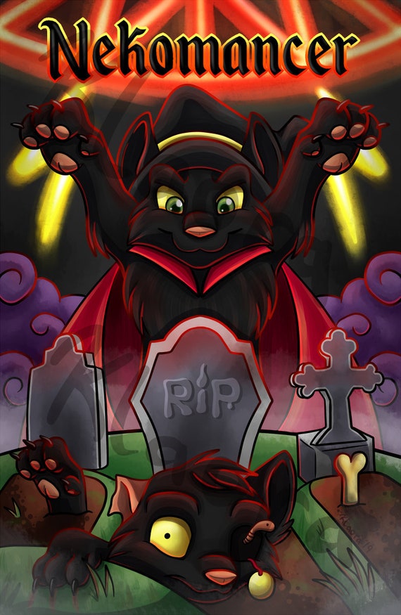 Nekomancer Cat Neko Necromancer Sorcerer Dungeons and Dragons | Etsy