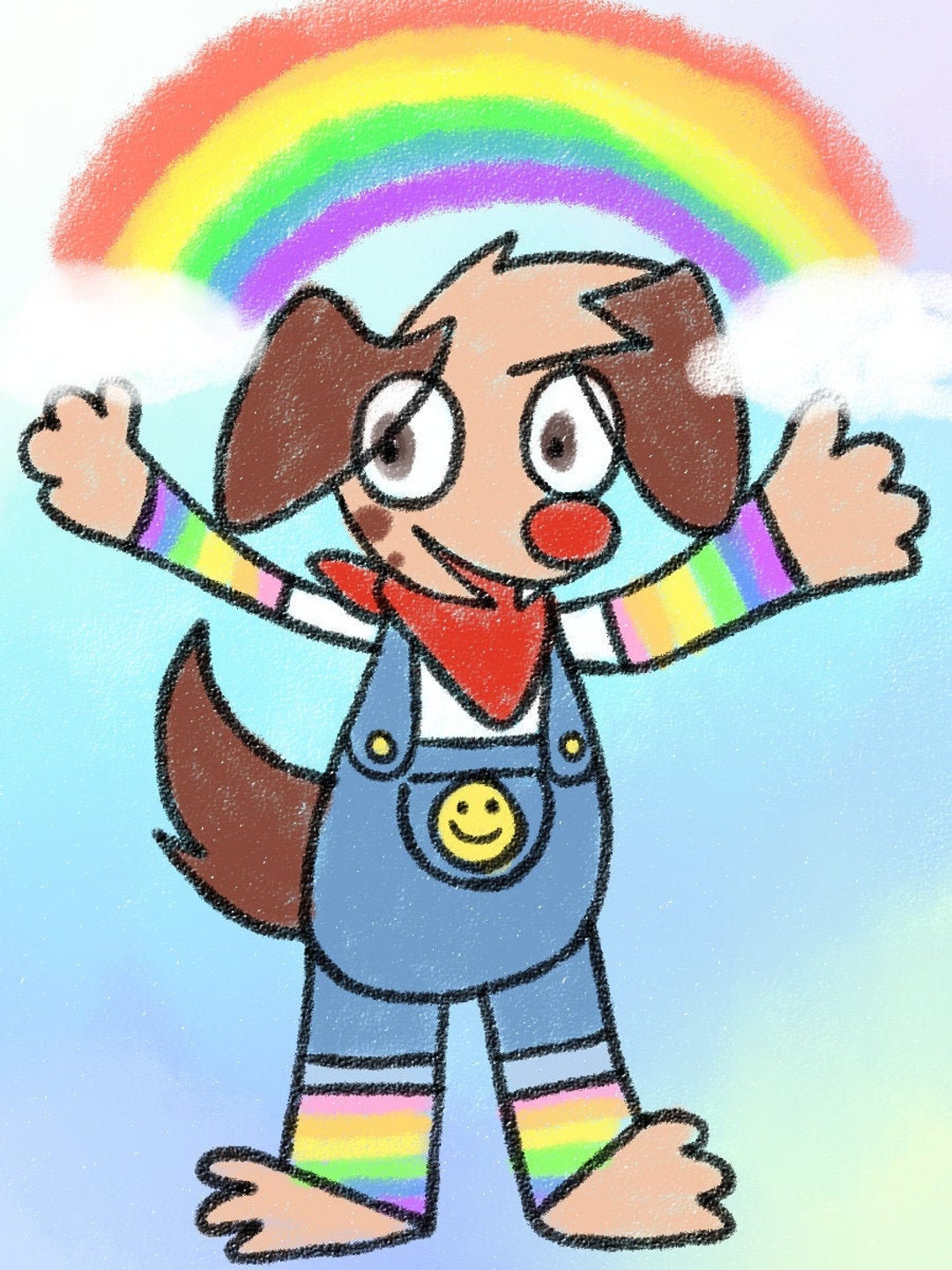 Custom Crayon Drawing Furry Art Badge Commission - Etsy