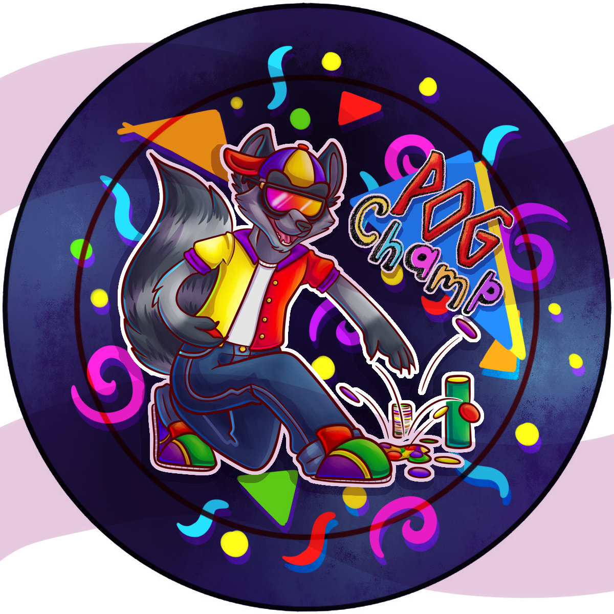 Pogchamp Pogs Poggers 1990's Retro Arcade Furry Raccoon | Etsy