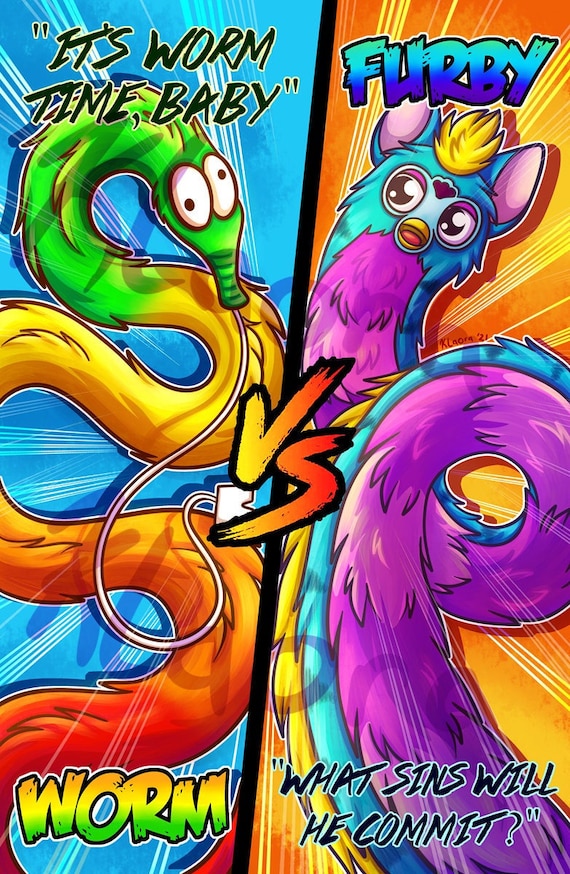 Long Furby VS Worm on a String Poster Print 11x17 - Etsy