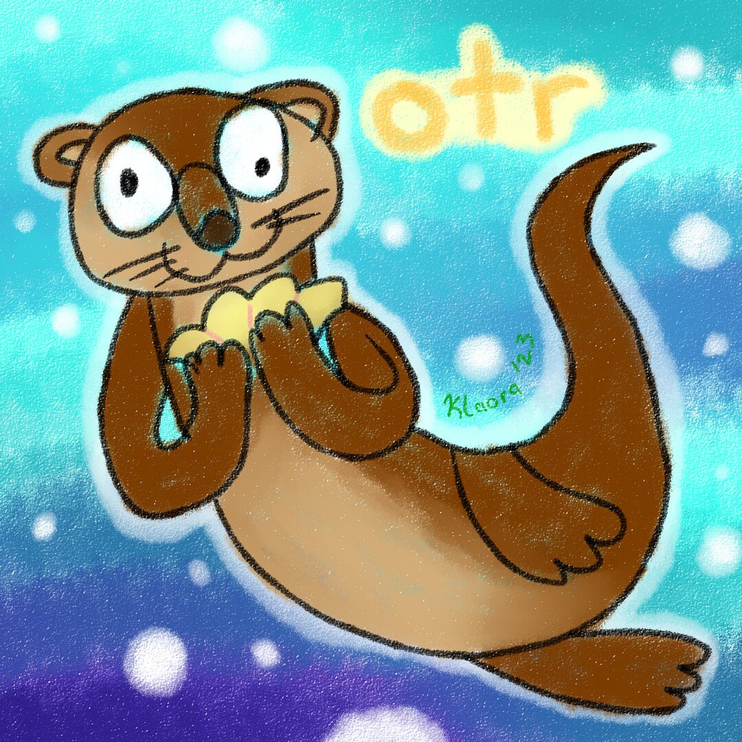 Otter Otr Bad Drawing Crayon Furry Kidcore Goober Holographic ...