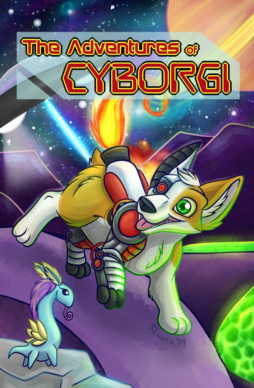 The Adventures of Cyborgi Cyborg Corgi Sci-fi Alien Galaxy Furry Art ...