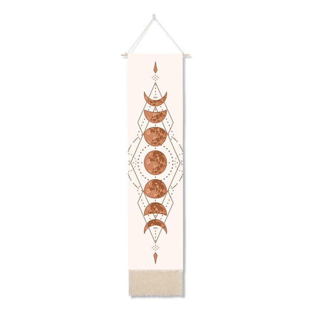Sacred Geometry Moon Phase Boho Wall Decor Hanging Banner - Etsy