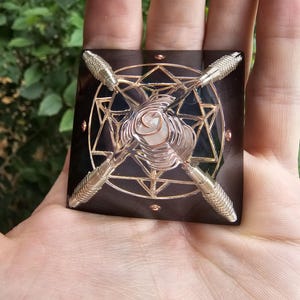 Mini Merkaba Stargate Orgonite Pyramid, Orgone Pyramid, Energy Tool ...