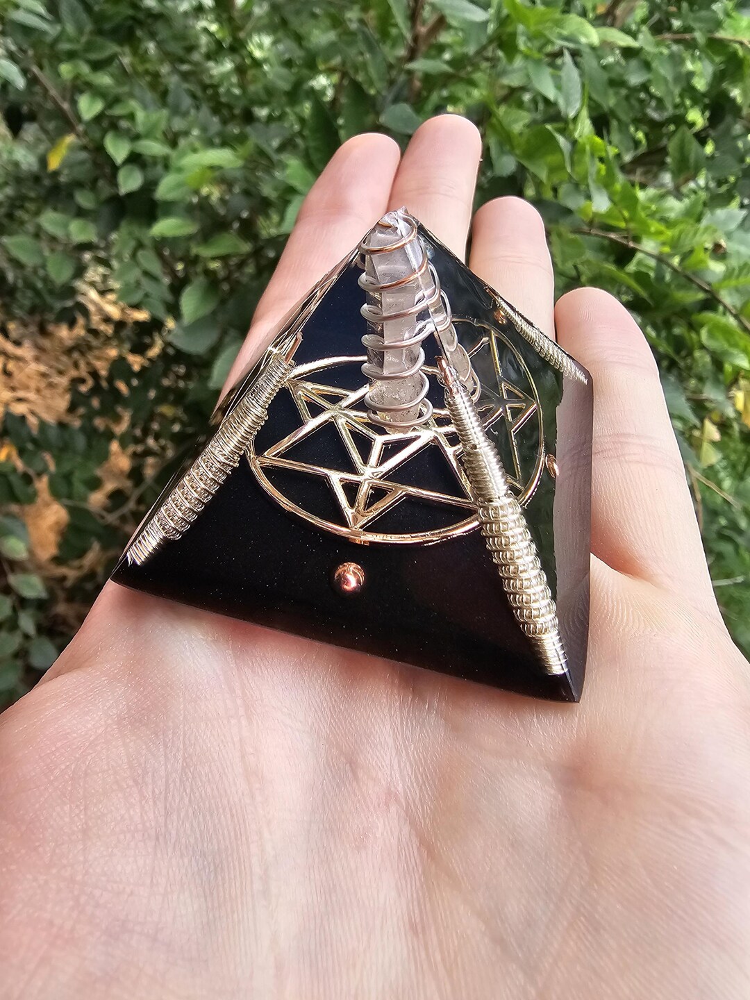 Mini Merkaba Stargate Orgonite Pyramid, Orgone Pyramid, Energy Tool ...
