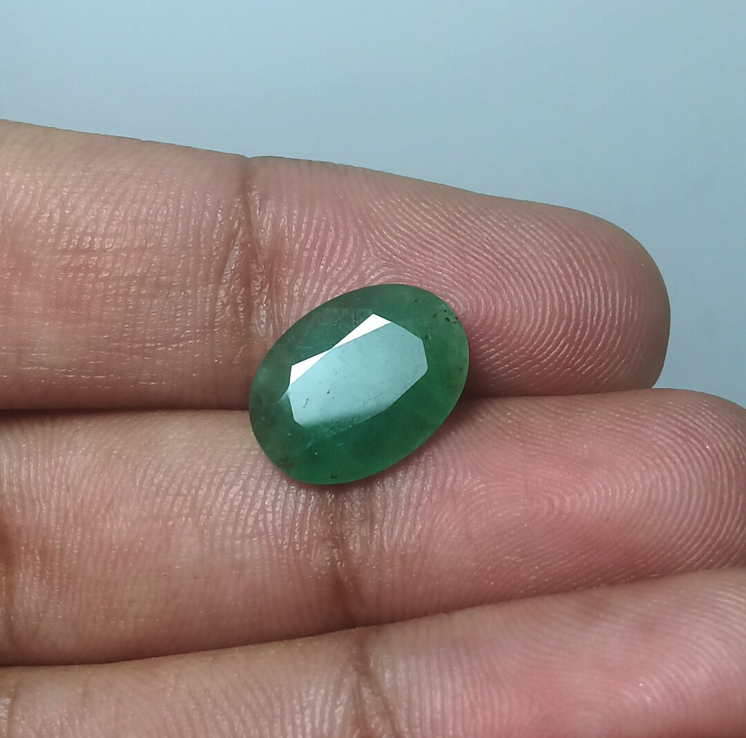 Carat 4.05, Oval Emerald Stone, Natural Emerald Gemstone Making Jewelry ...