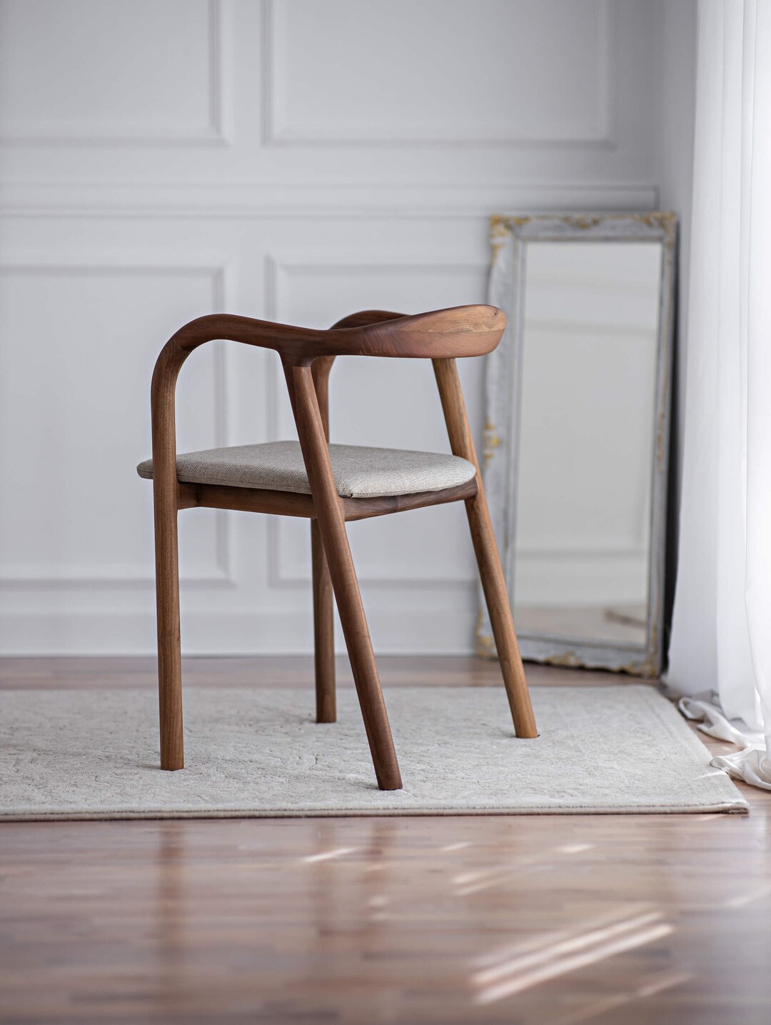 Mosso Chair Walnut - Etsy UK