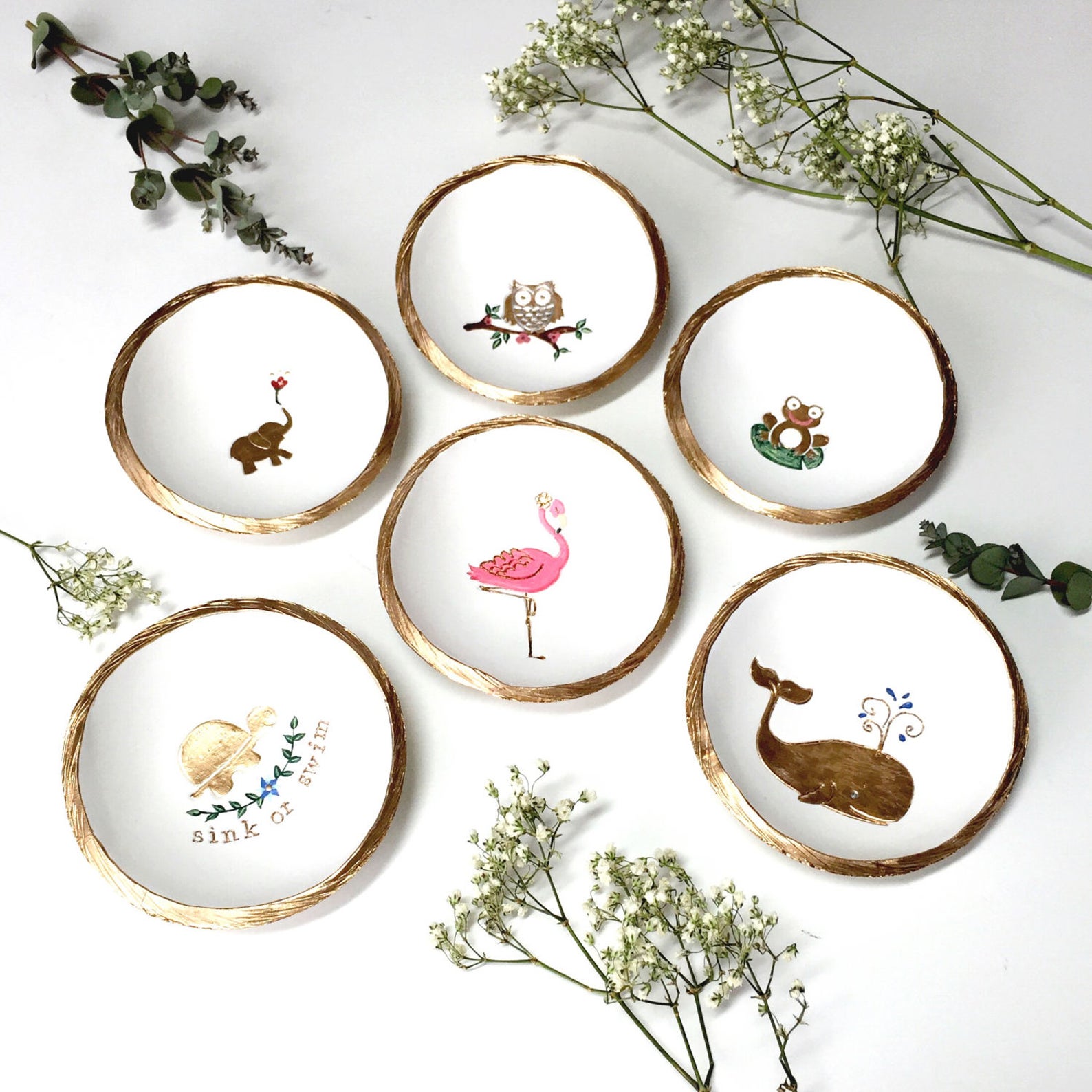 Flamingo Ring Dish / Spirit Animal / Personalized Jewelry Dish - Etsy