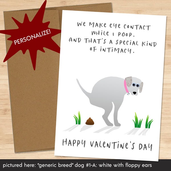 Dog Valentine Card - Etsy