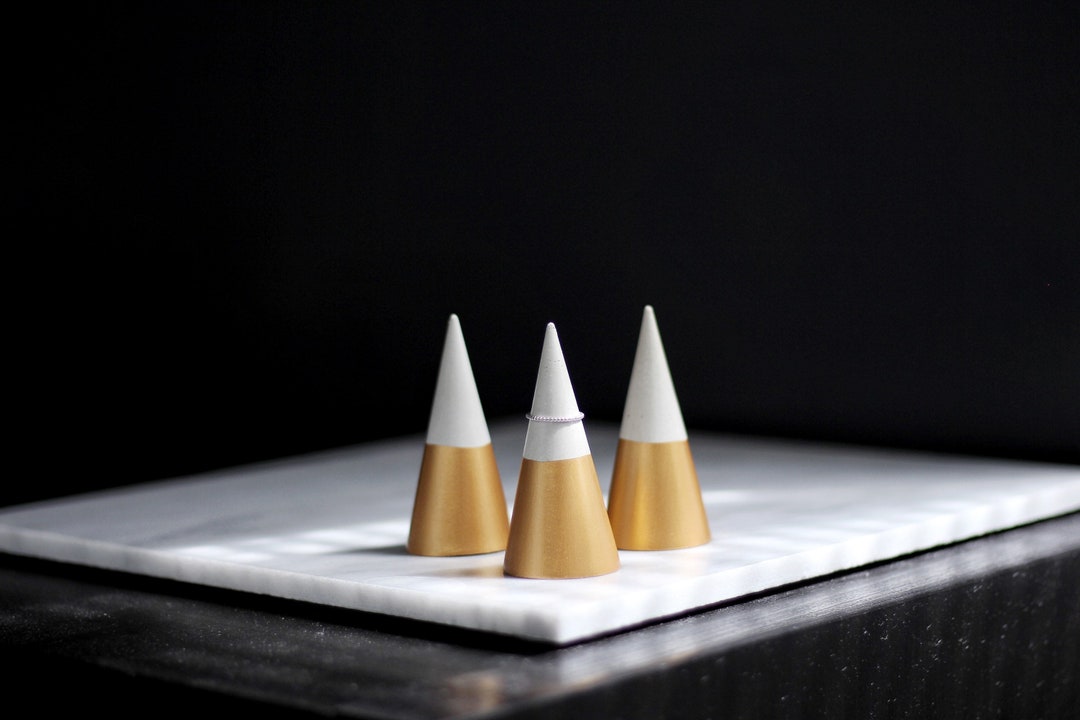 GOLD Concrete Ring Cone - Etsy