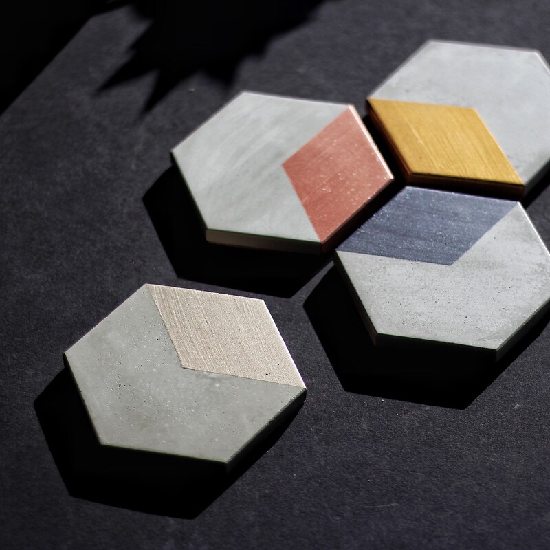 Concrete Coasters - Etsy