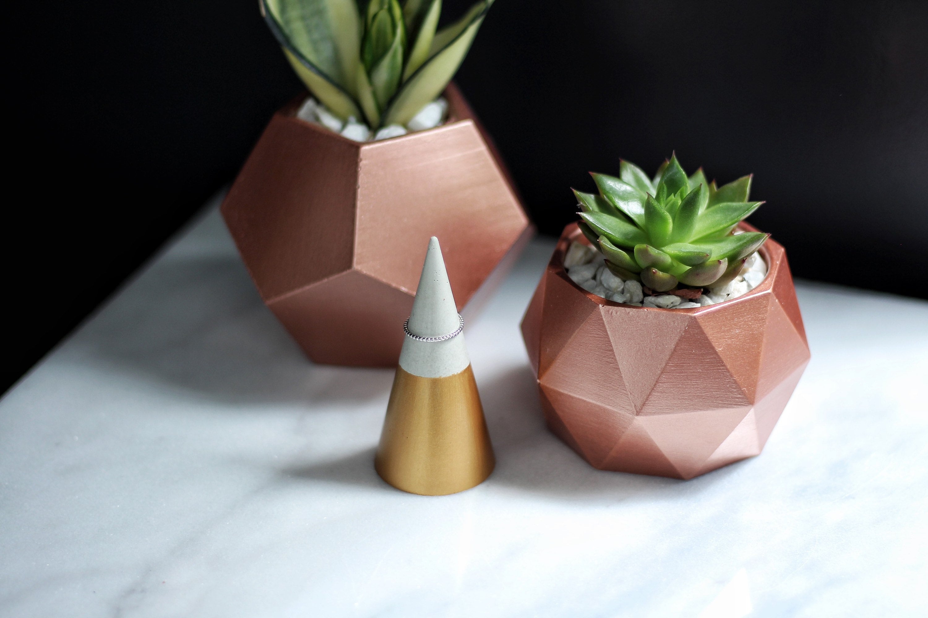 GOLD Concrete Ring Cone - Etsy