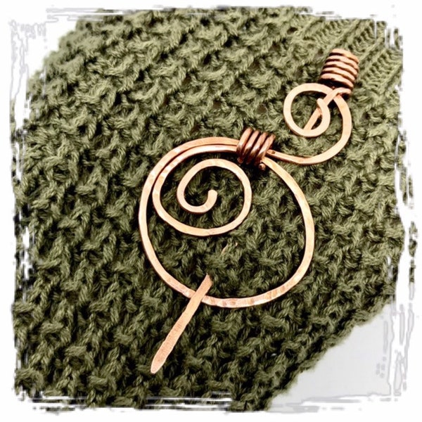 Copper Shawl Pin - Etsy