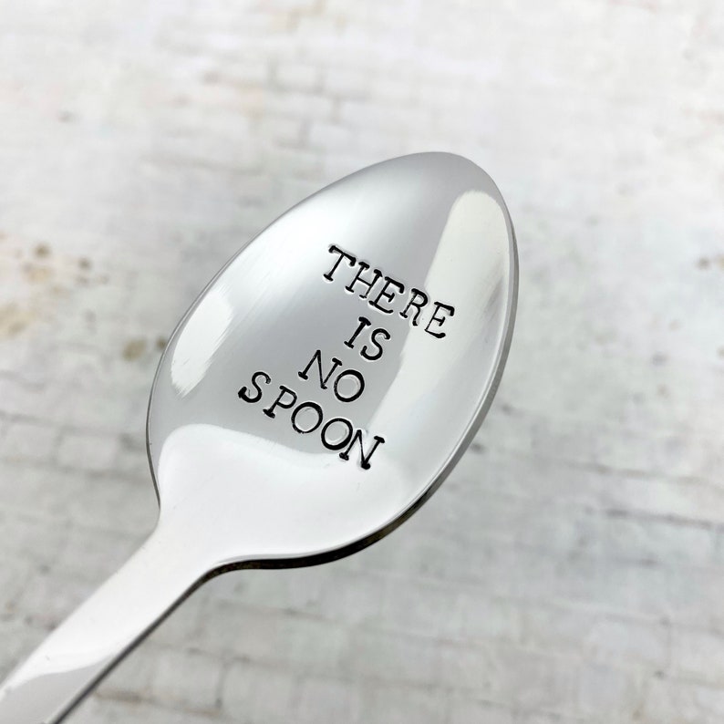 There is No Spoon Hand Stamped Matrix Lovers Spoon. the Spoon | Etsy