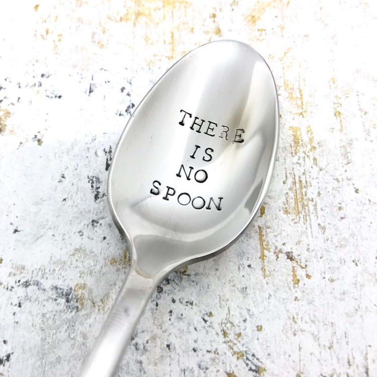 There is no spoon hand stamped matrix lovers spoon. The spoon | Etsy