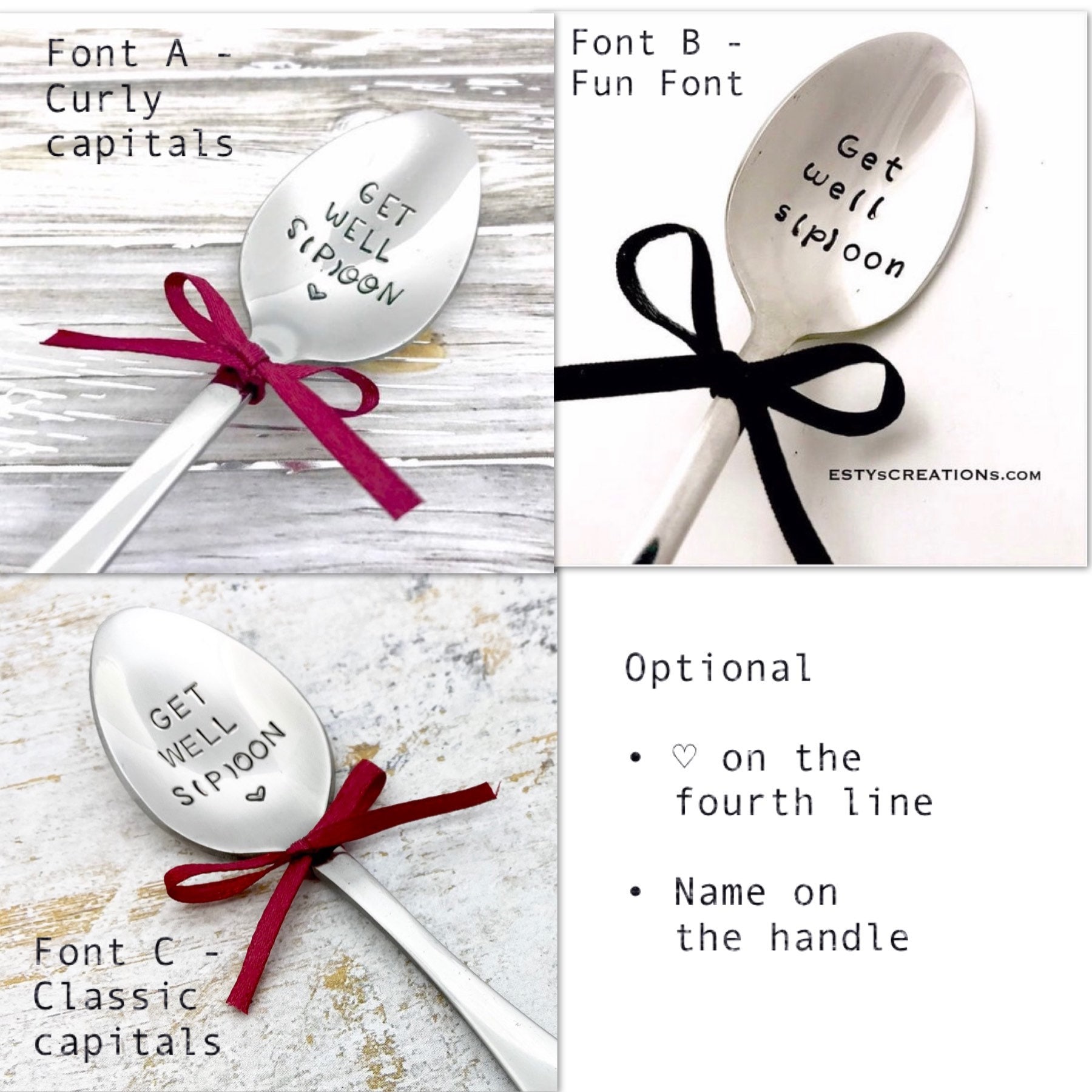 Get Well Spoon Get Well Spoon Get Well Soon Hand | Etsy