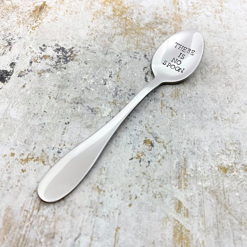 There is No Spoon Hand Stamped Matrix Lovers Spoon. the Spoon | Etsy