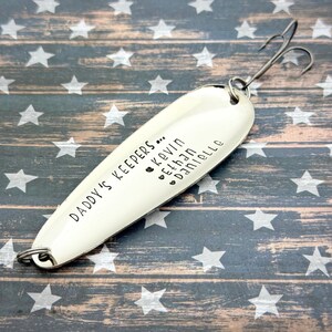 Daddy's Keepers Personalized Fishing Lure With Kids Names • Best Dad ...