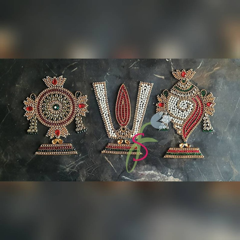 Shanku Chakra and Naman Symbols Balaji - Etsy