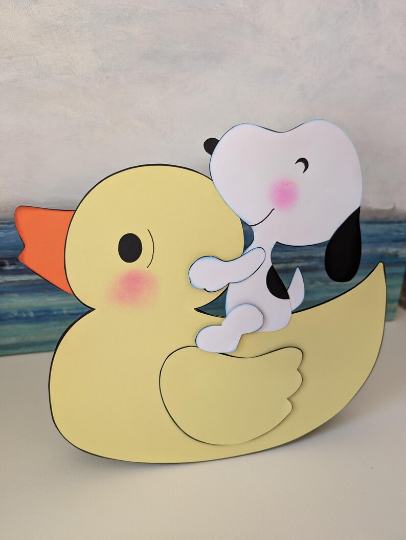 Baby Snoopy Baby Shower Decorations Snoopy Rocking on a Duck Baby ...