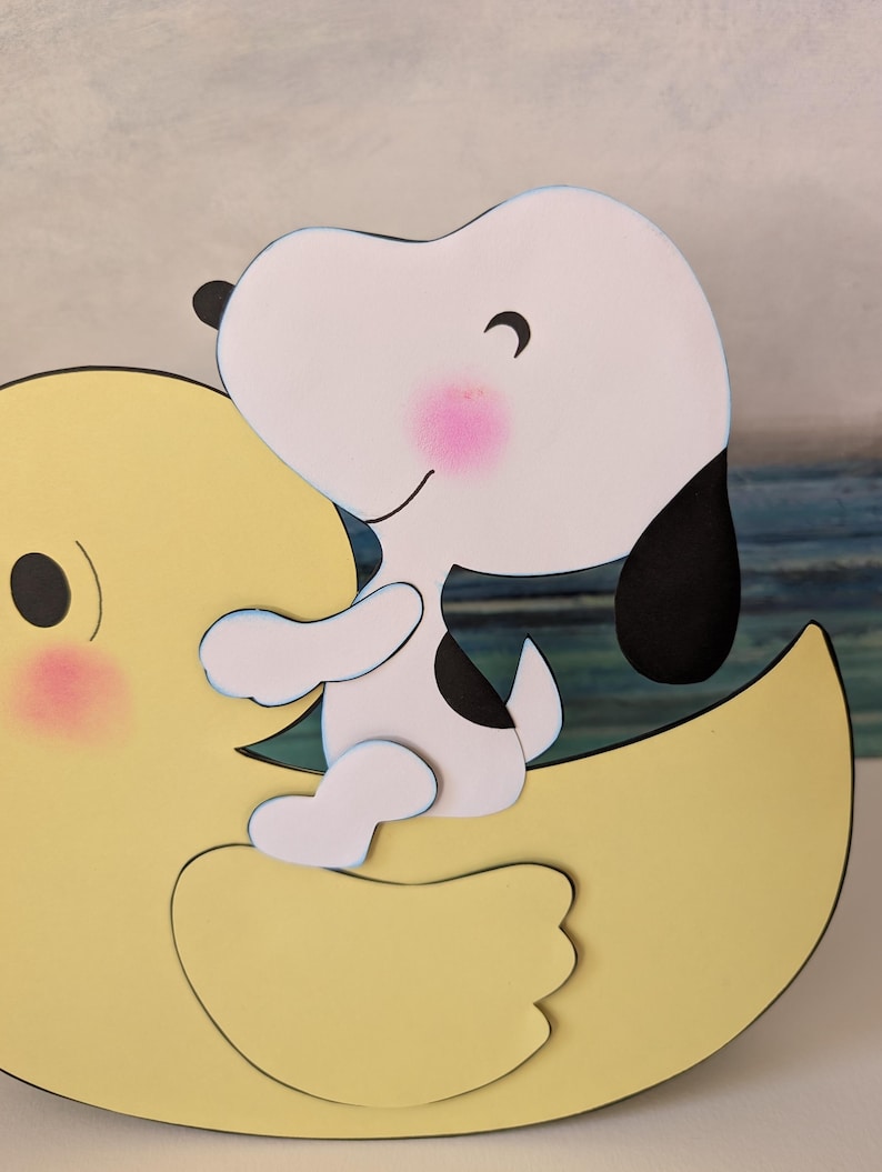 Baby Snoopy Baby Shower Decorations Snoopy Rocking on a Duck Baby ...
