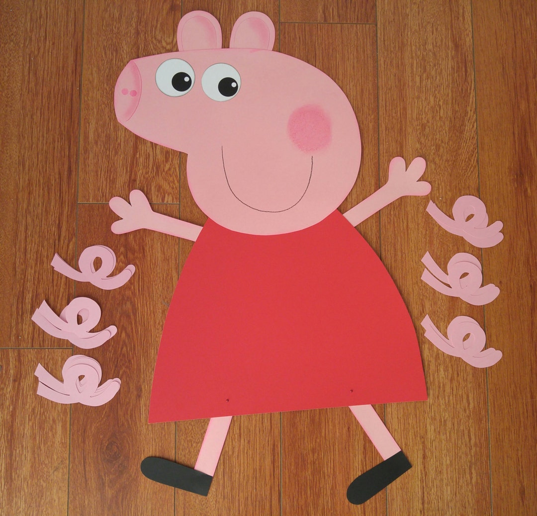 Peppa Pig Pin the Tail Birthday Party Game NOT DIGITAL - Etsy