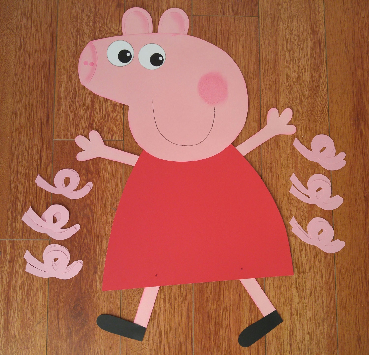 Peppa Pig Pin the Tail Birthday Party Game NOT DIGITAL Ships Free - Etsy