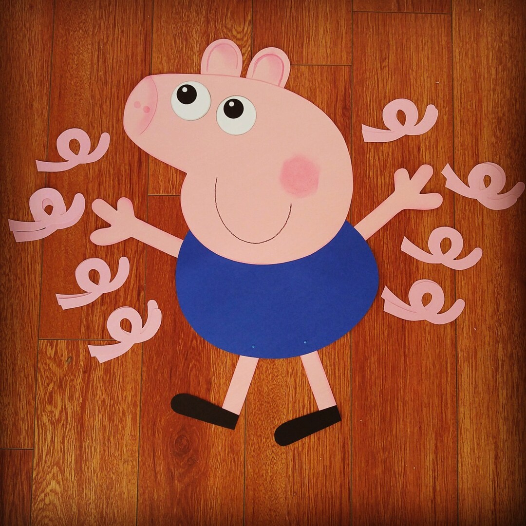 Peppa Pig Brother George Pin the Tail on the Pig Game NOT DIGITAL - Etsy