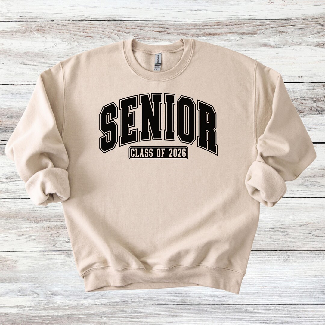 Varsity Senior Sweater - Class of 2026 Cozy Crewneck - Etsy