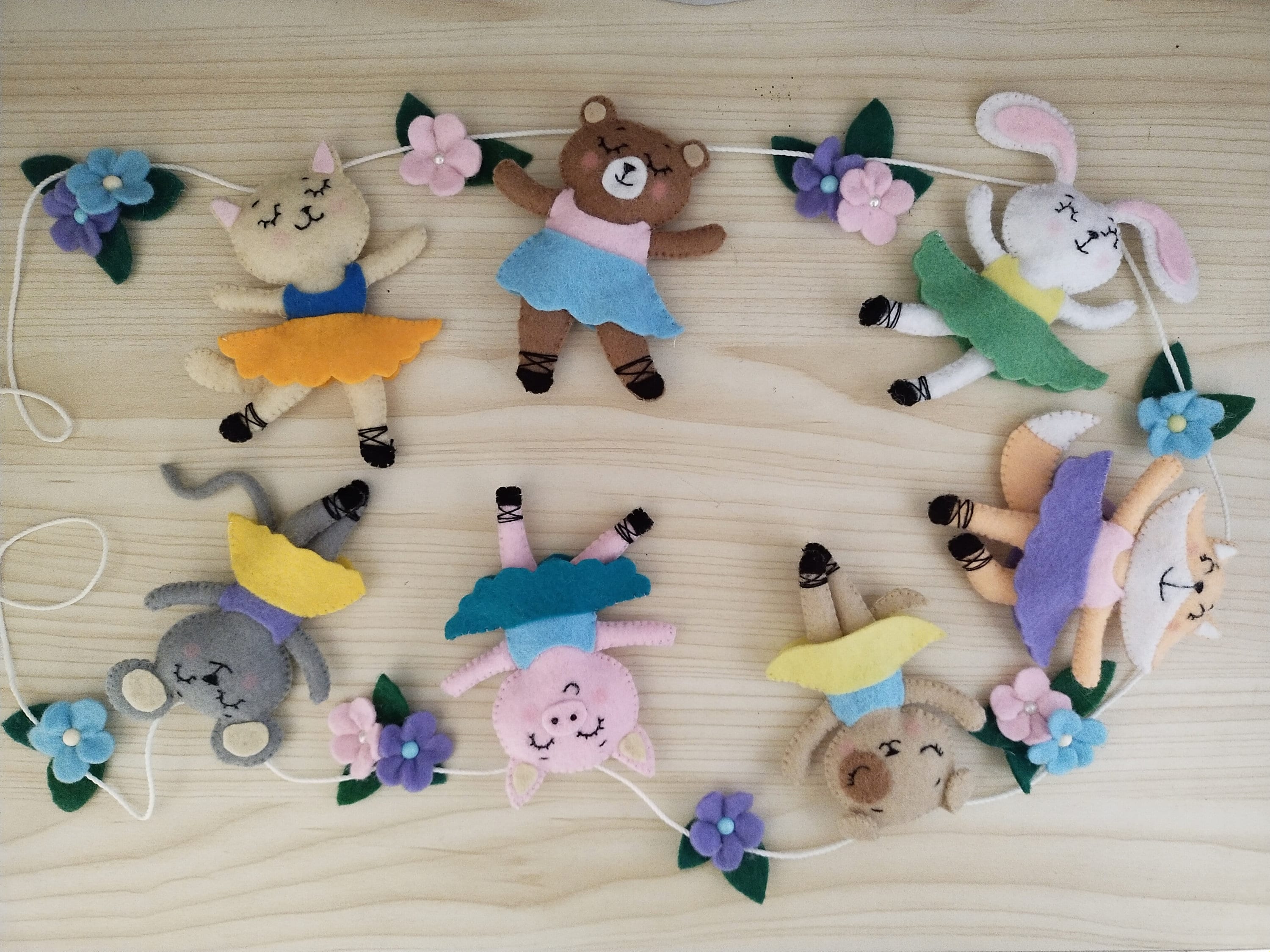 Ballerina Animals Garland PDF Pattern and Tutorial - Etsy