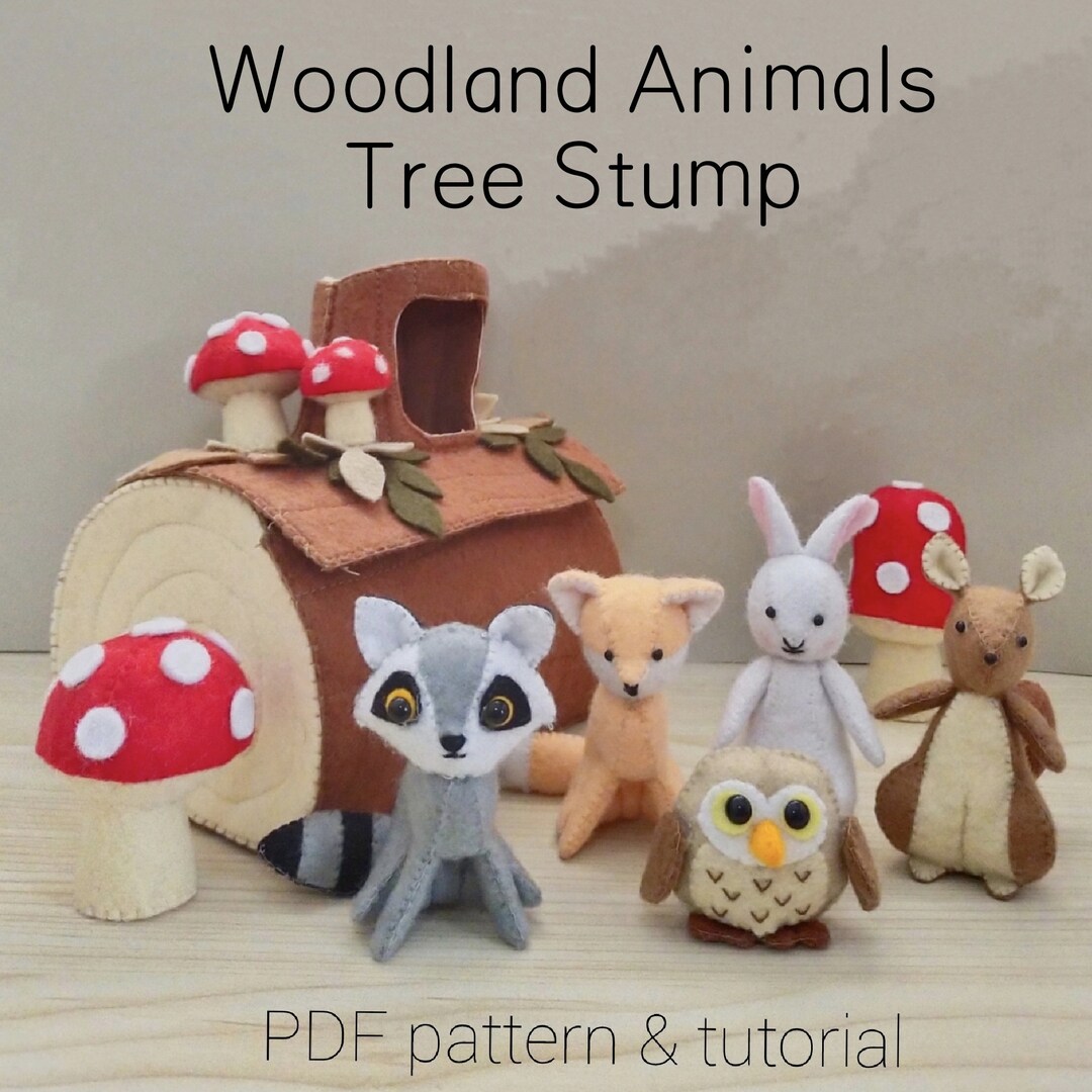 Woodland Animals Tree Stump - Etsy