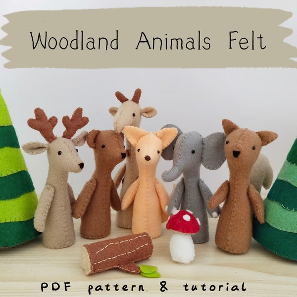 Felt Forest Animals - Etsy
