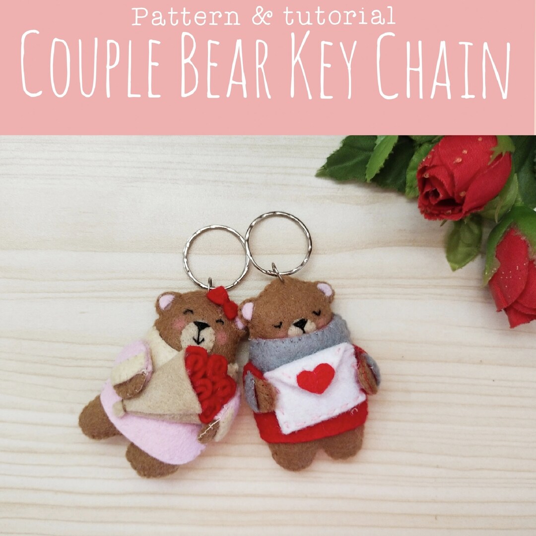 Couple Bear Key Chain PDF Pattern and Tutorial - Etsy