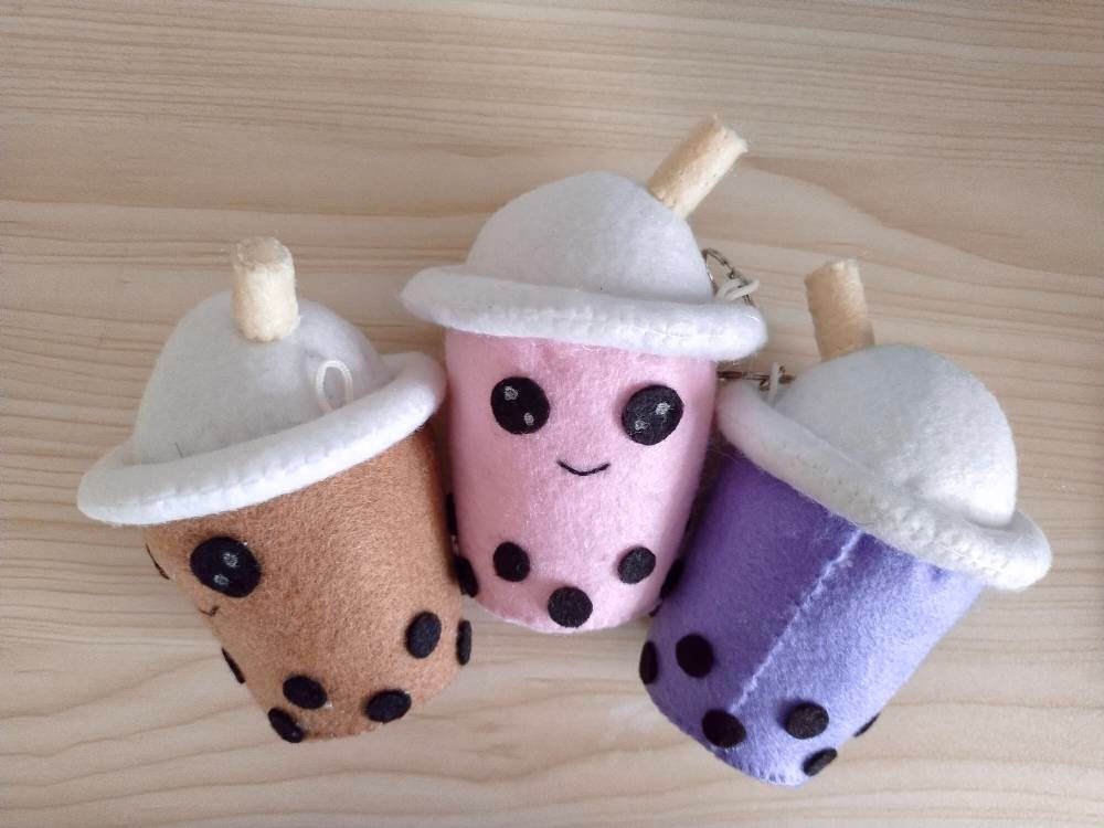 Felt Doll, PDF Pattern and Tutorial Felt Boba Milk Tea, Boba Bubble ...