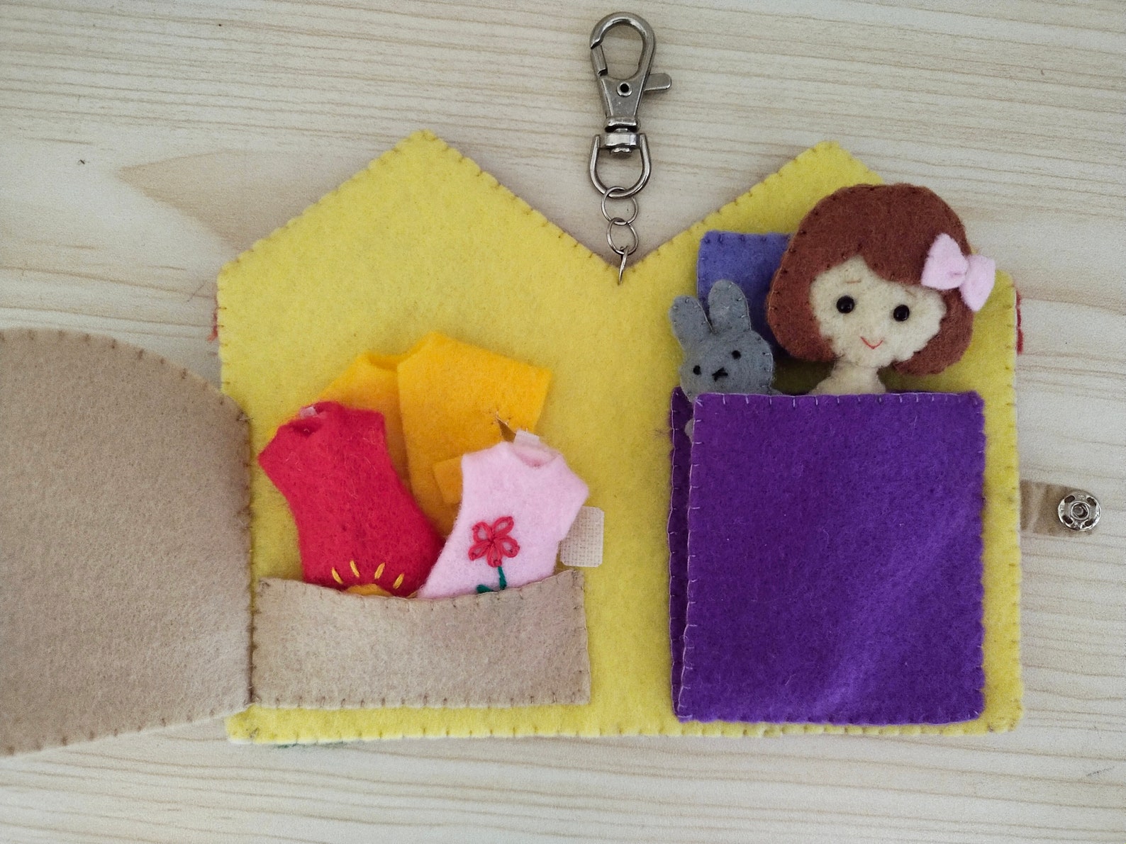 Tiny Felt Doll With Dollhouse and Clothes PDF Pattern and Tutorial - Etsy