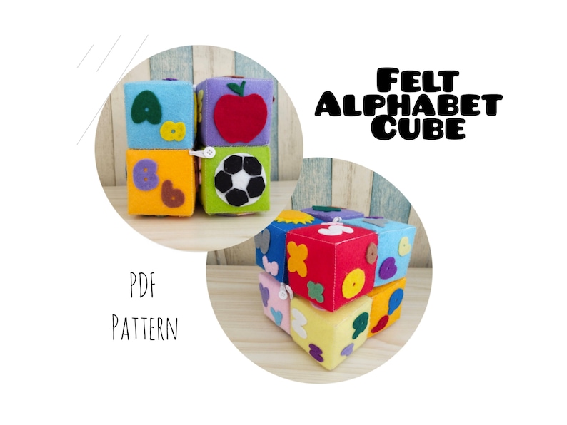 PDF Pattern and Tutorial Felt Alphabet Cube - Etsy