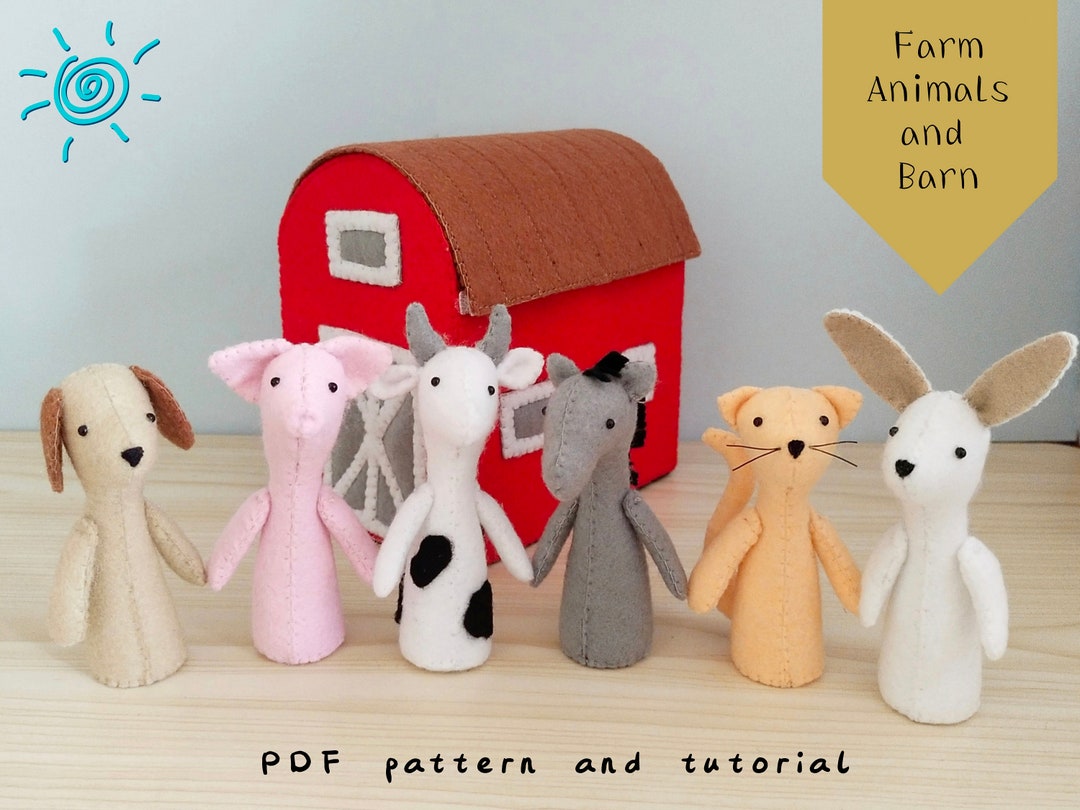 Felt Farm Animals and Barn PDF Pattern and Tutorial - Etsy