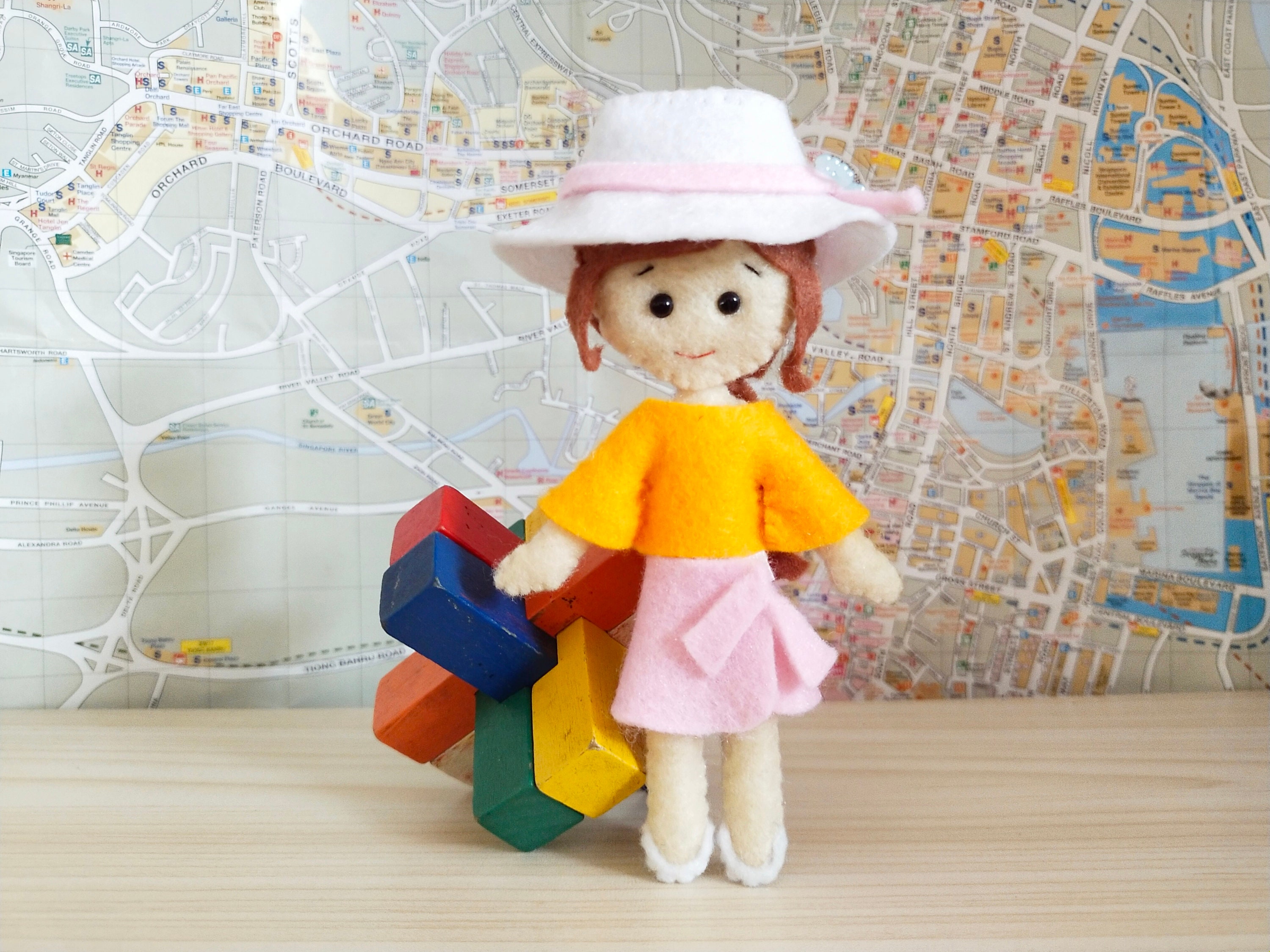 Felt Doll, PDF Pattern and Tutorial Travel Felt Doll With Clothes and ...